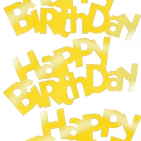 'Happy Birthday' Maxi-Flitter-Streuartikel, gold | Lollipop Ballon Shop ...